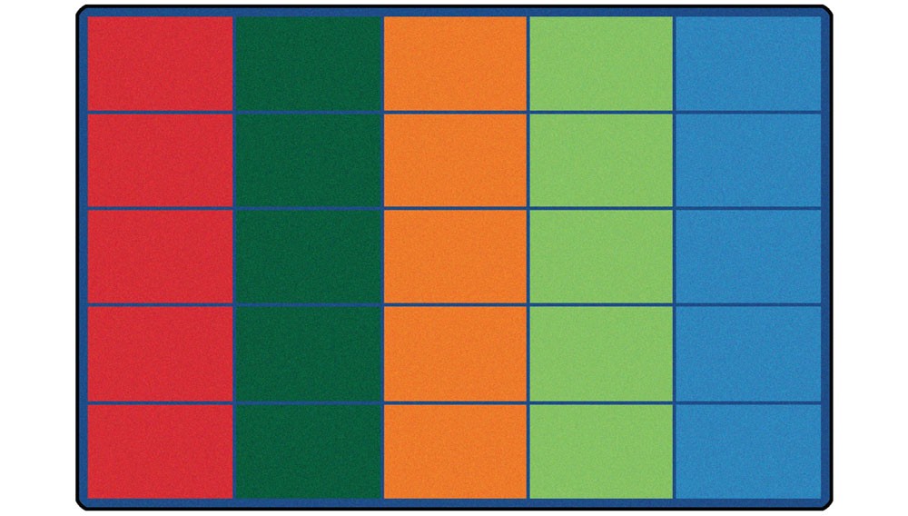 Colorful Rows Seating Rug (6' x 9' Rectangle) – CM School Supply