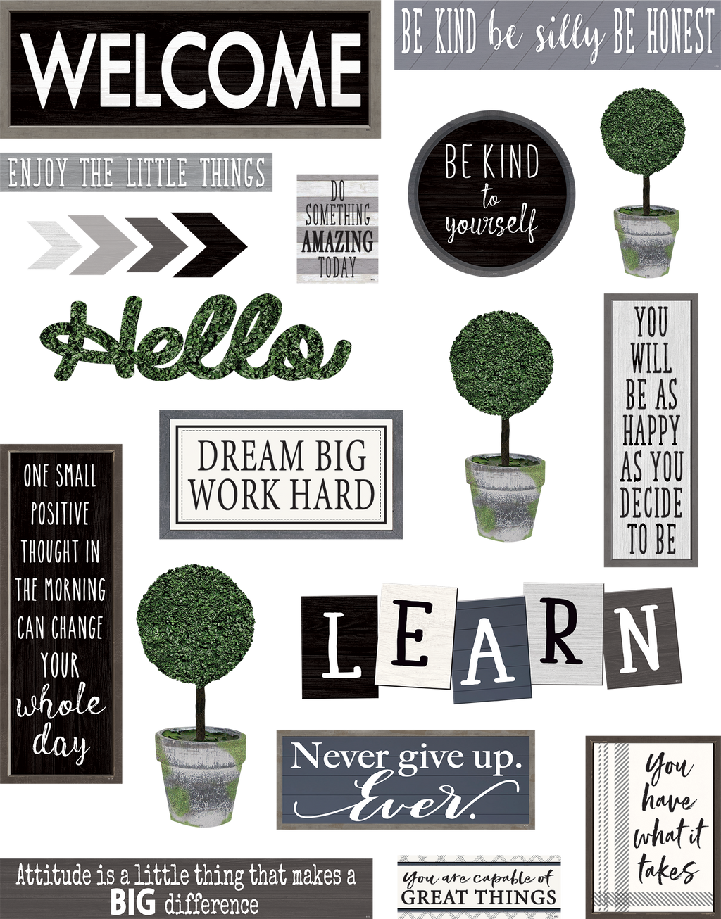 Modern Farmhouse Wall Décor Bulletin Board – CM School Supply