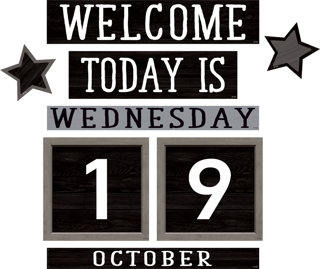 Modern Farmhouse Perpetual Calendar Mini Bulletin Board – CM School Supply