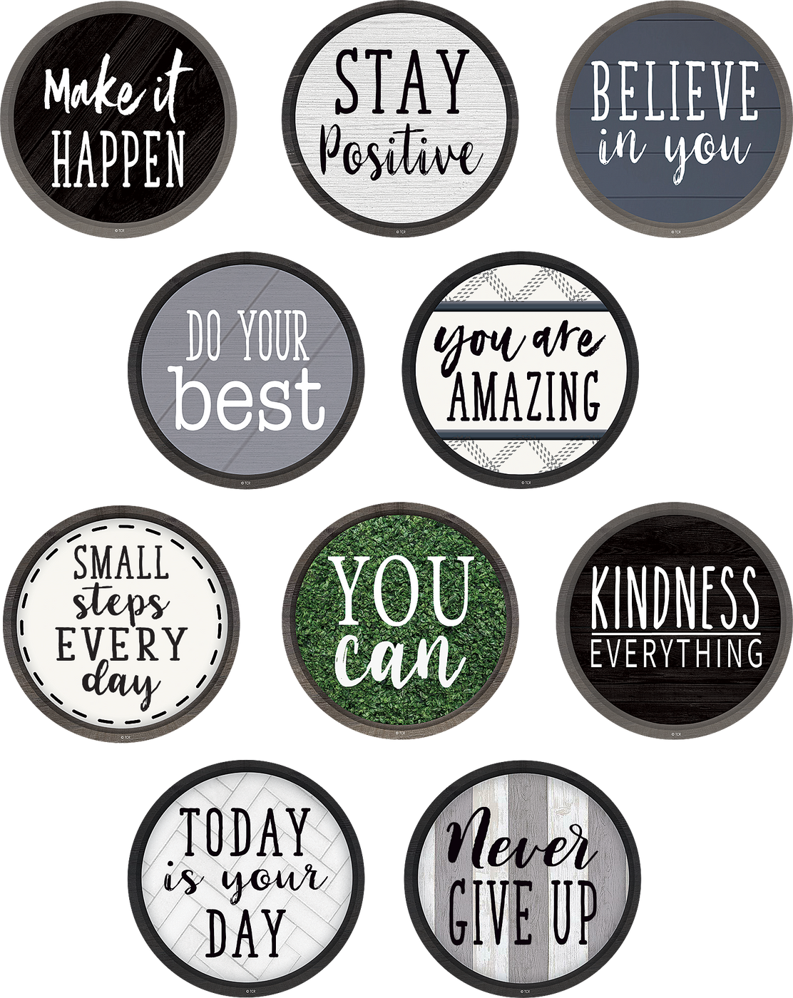 Modern Farmhouse Positive Sayings Accents — CM School Supply