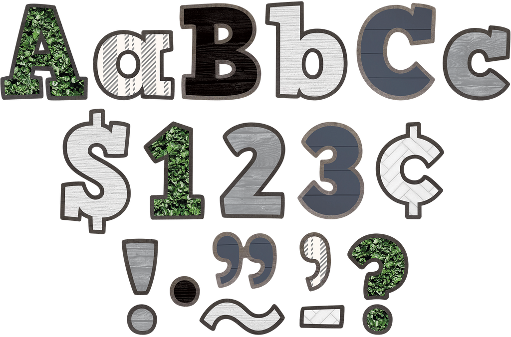 Modern Farmhouse Bold Block 4" Letters Combo Pack – CM School Supply