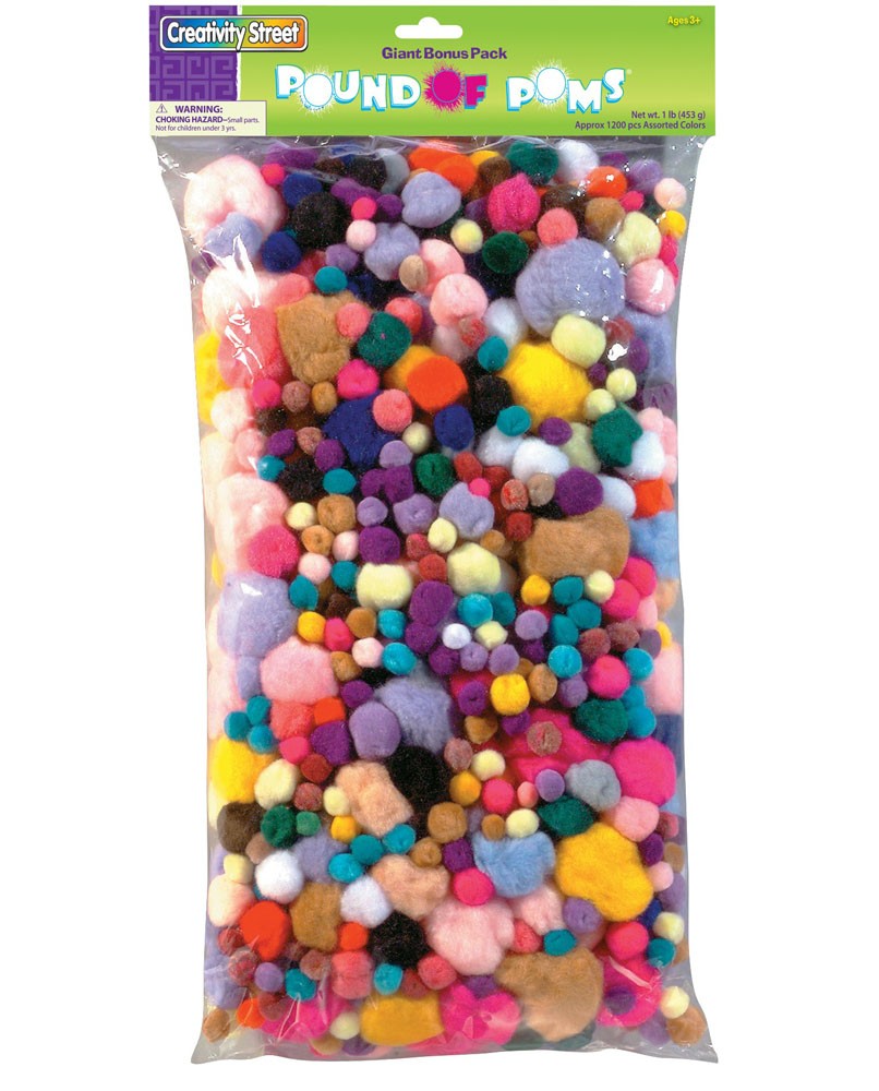 Assorted Pom Pons (1lb) – CM School Supply
