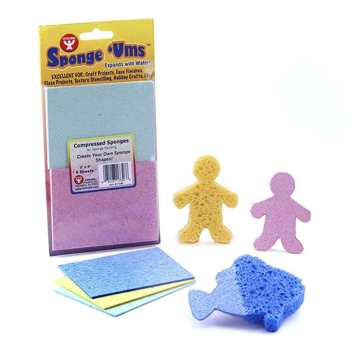 Sponge 'Ums Compressed Sponges (3" x 4" Sheets) - 359-346 — CM School ...