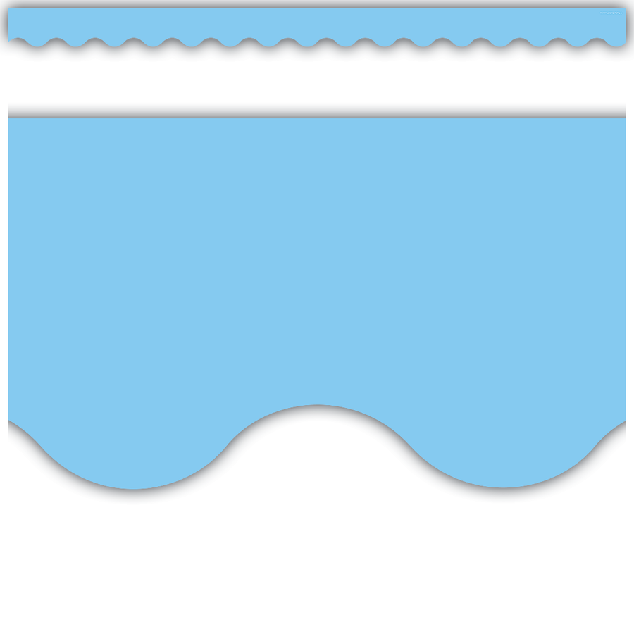 Light Blue Scalloped Border Trim – CM School Supply