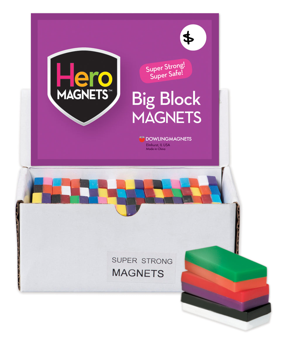 Hero Magnets™ Big Block/Lockdown Magnets, Set of 40 – CM School Supply