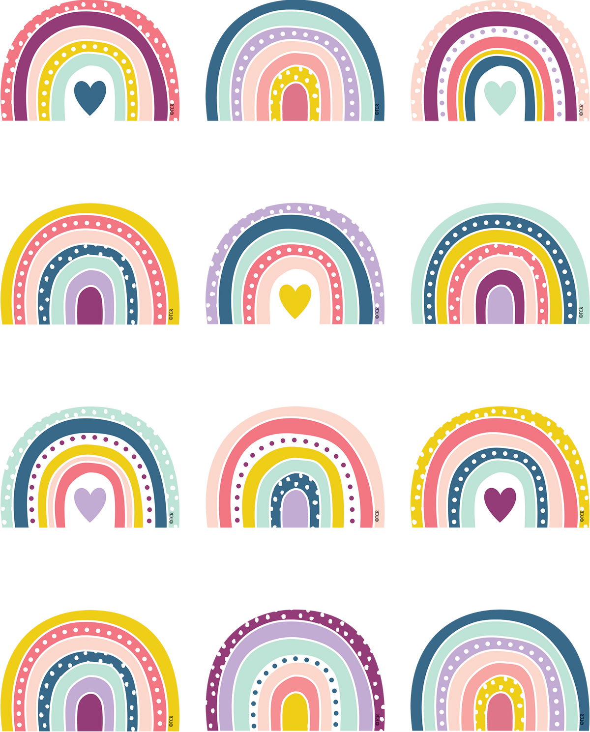 Oh Happy Day Rainbows Mini Accents — CM School Supply