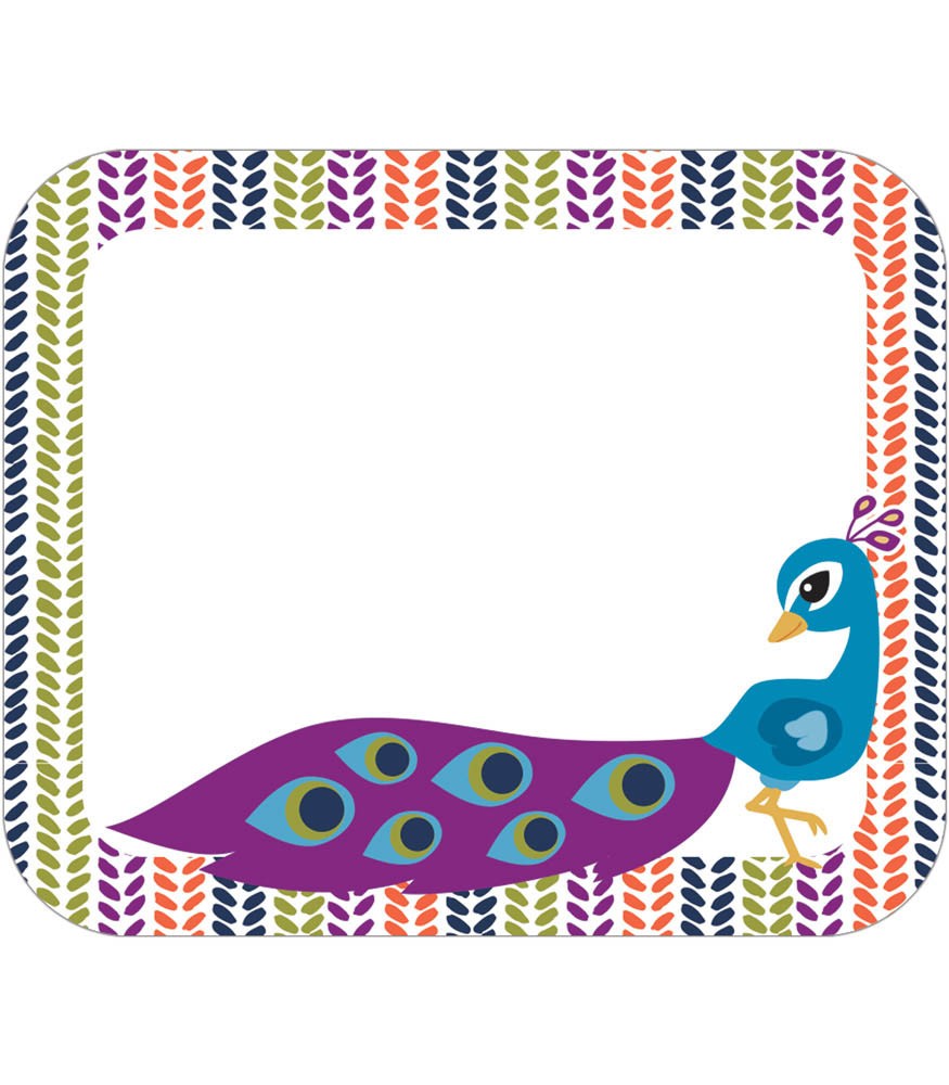 PEACOCK NAME TAGS — CM School Supply