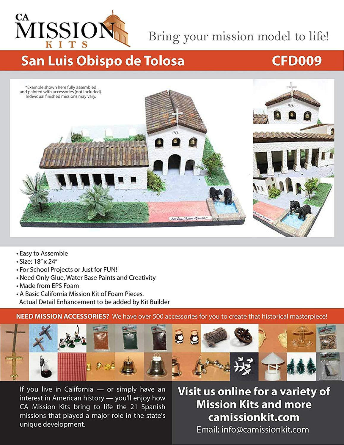 San Luis Obispo Mission Model Project Kit | CM School Supply
