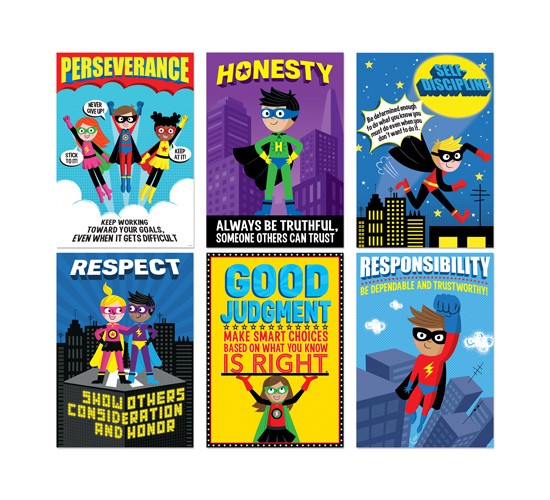 Superhero Character Ed Inspire U Poster Pack — CM School Supply