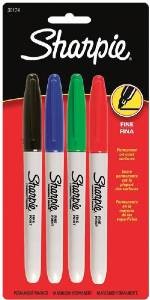 Sharpie Fine Point Markers (Set of 4) – CM School Supply