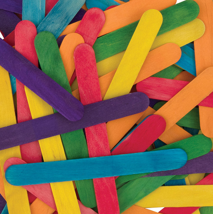 CRAFT STICKS JUMBO COLOR 100 CT. – CM School Supply