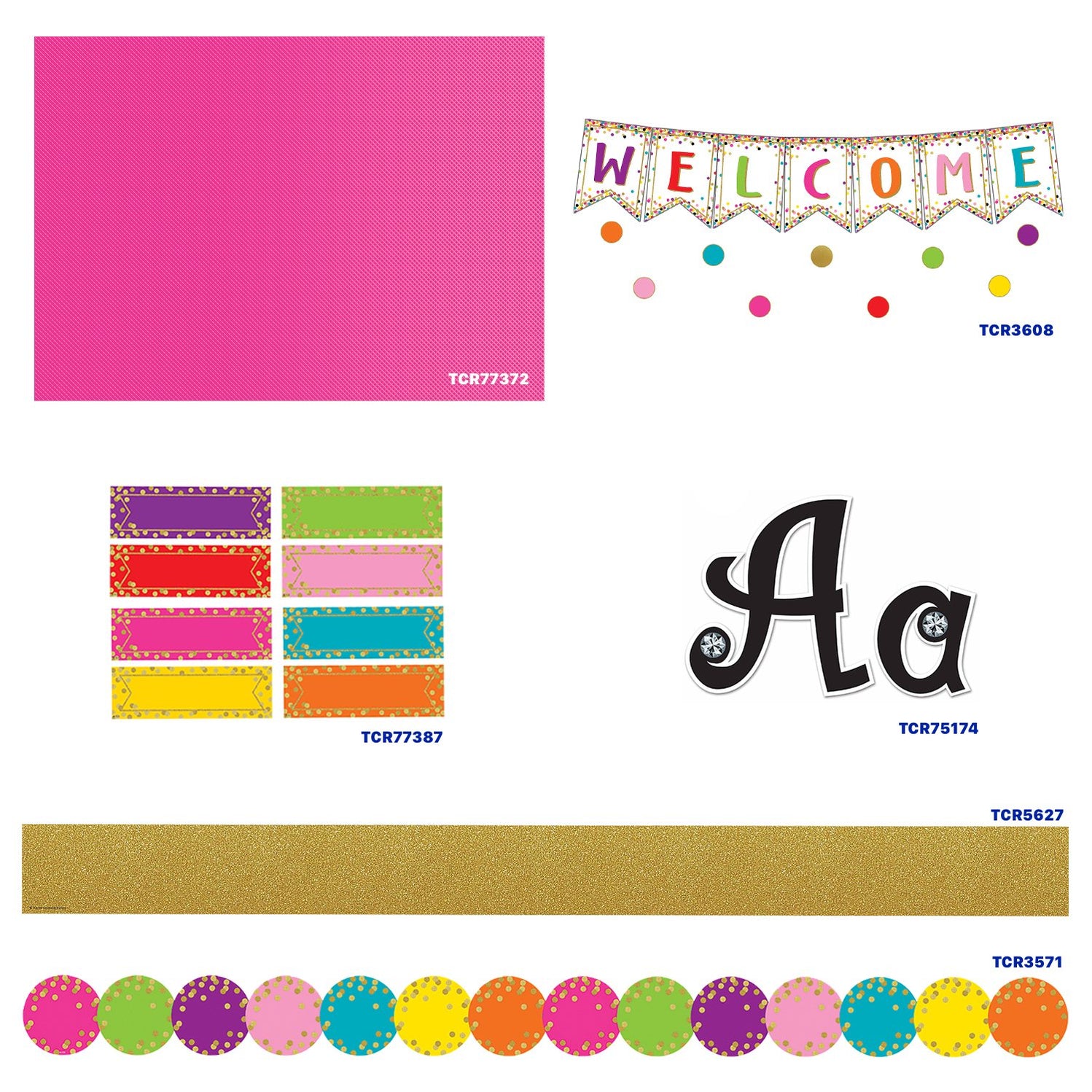 Confetti WELCOME Bulletin Board Kit — CM School Supply