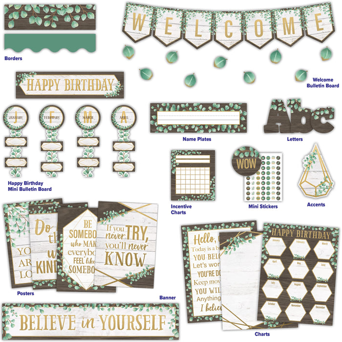 Teacher Created Resources Eucalyptus Decoration Set — CM School Supply
