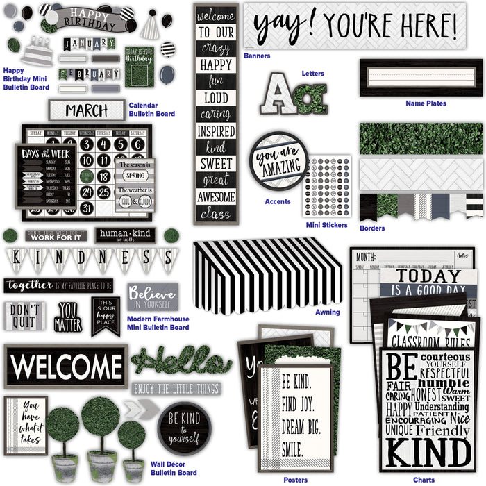 Teacher Created Modern Farmhouse Classroom Decor Bundle — CM School Supply