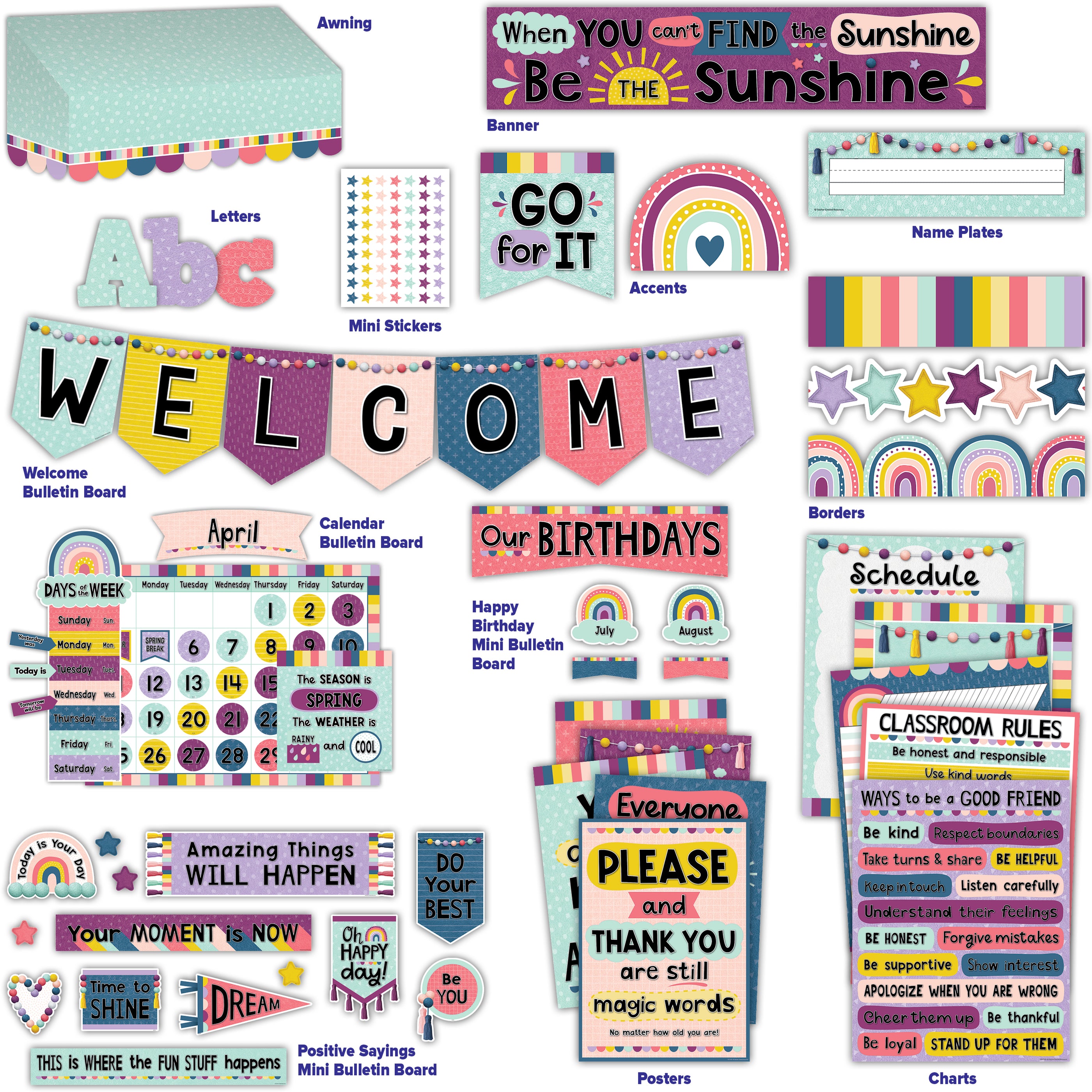 Oh Happy Day Decor: Bulletin Boards, Posters, Stickers, & More — CM ...