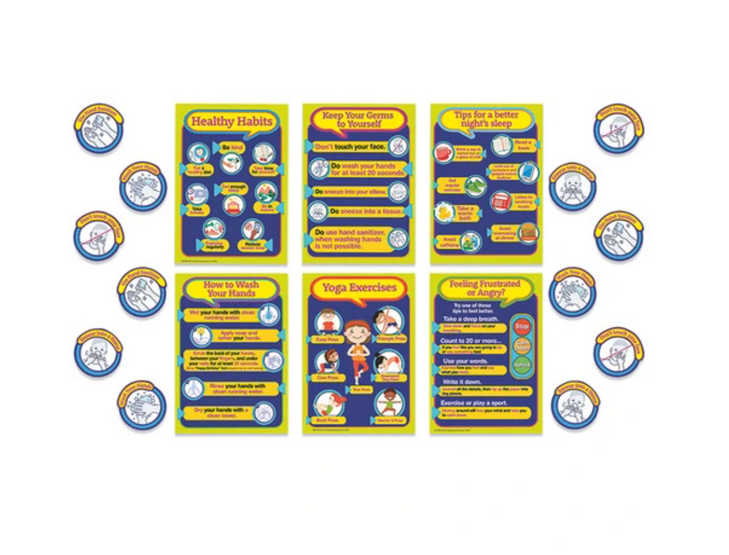 Healthy Habits Poster Bulletin Board Set (D) – CM School Supply