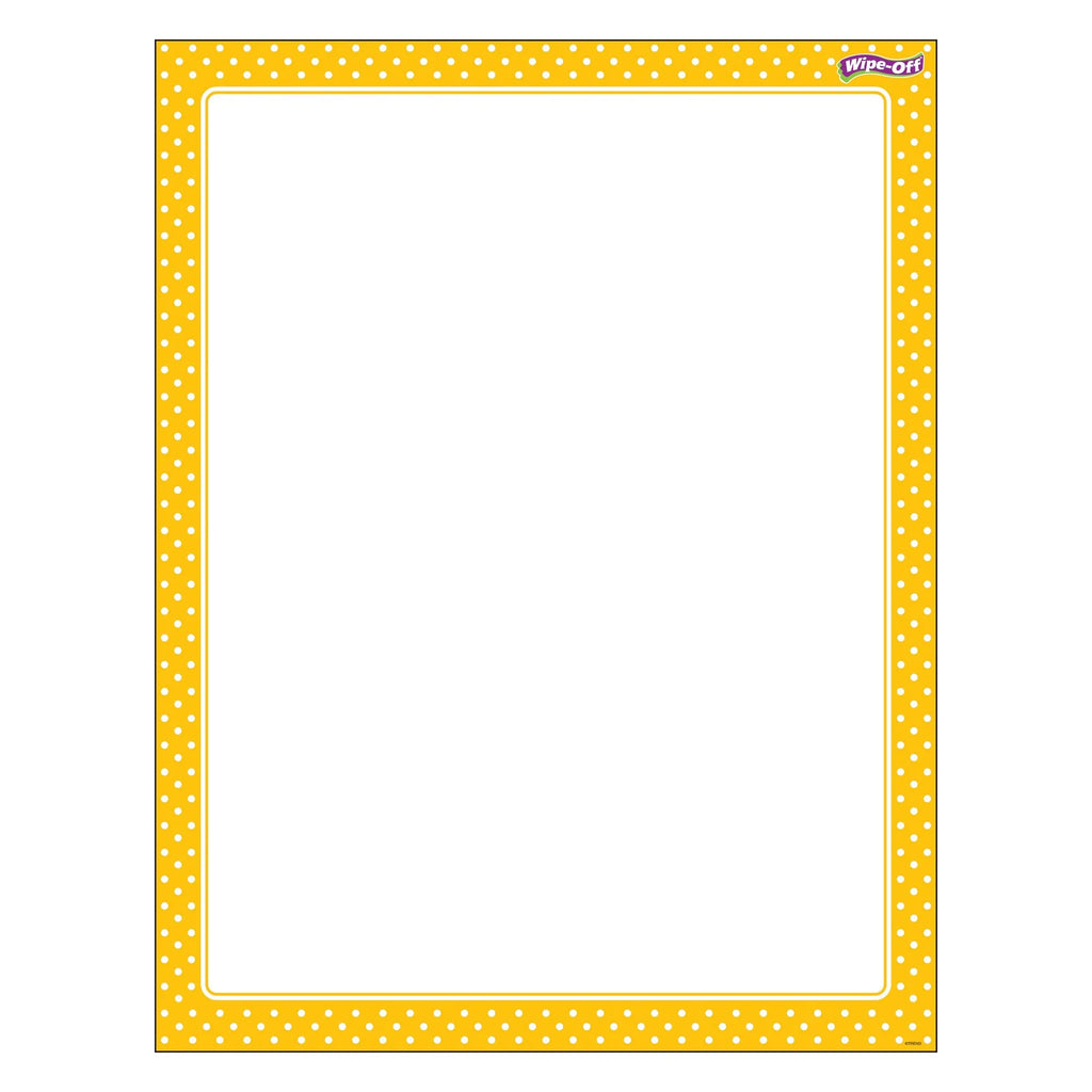 Polka Dots Yellow Wipe-Off® Chart – CM School Supply