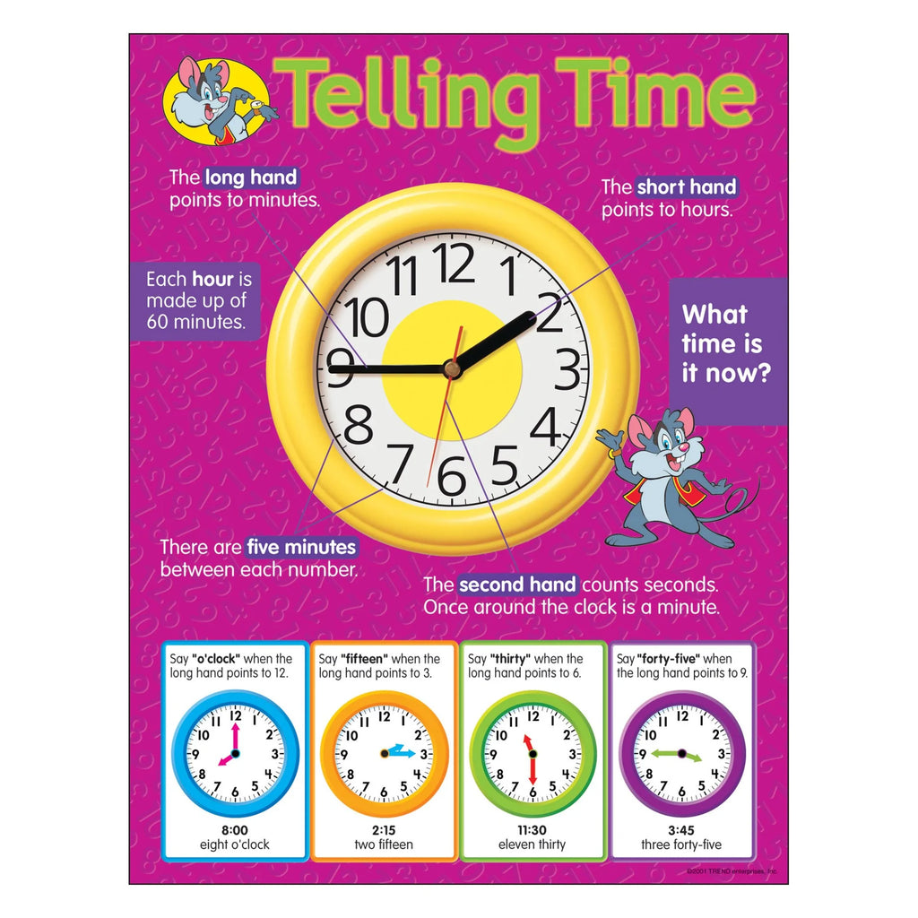 Telling Time Learning Chart – CM School Supply