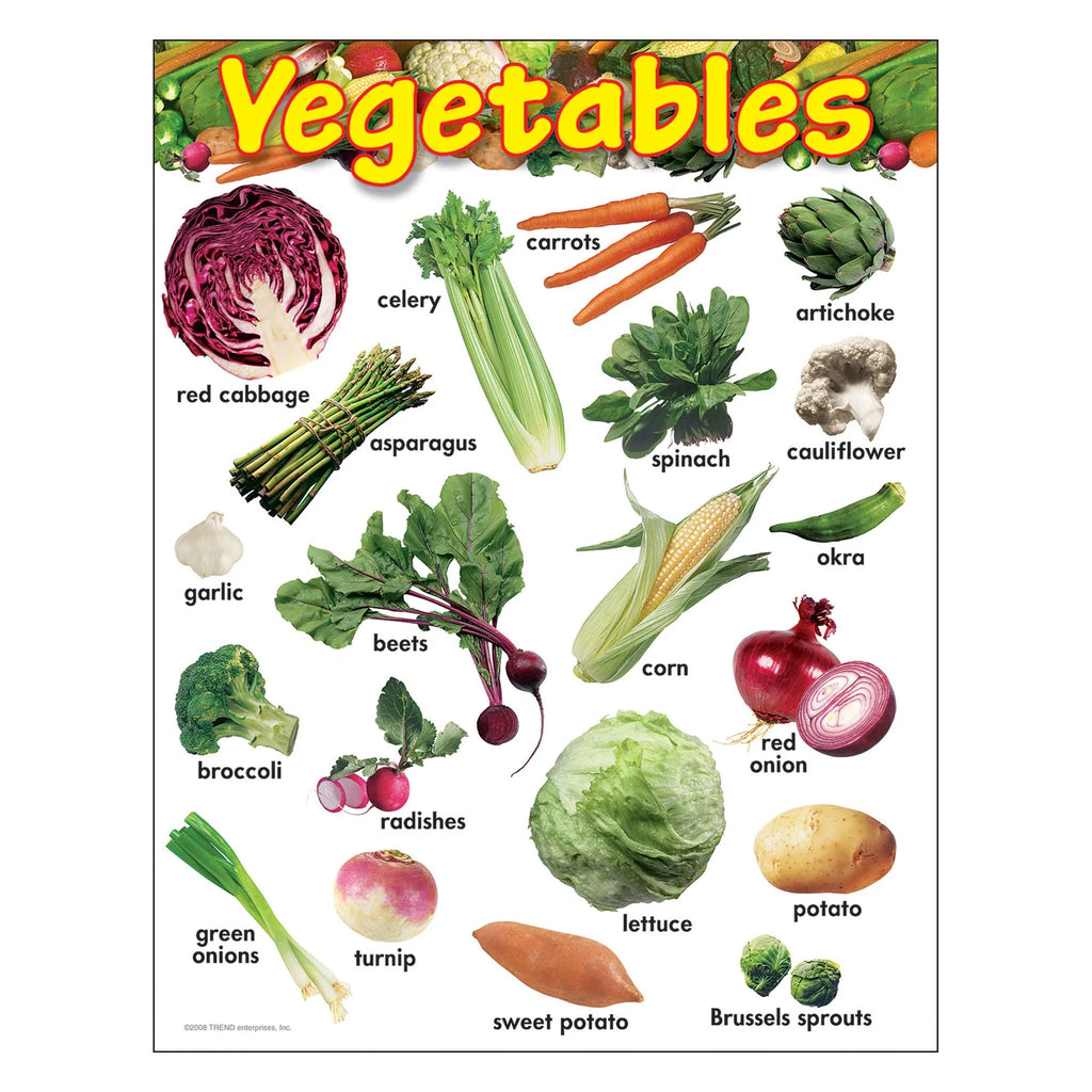 Vegetables Learning Chart – CM School Supply
