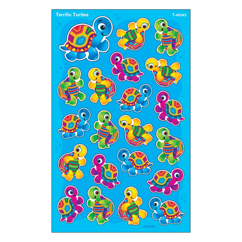 Terrific Turtles superShapes Stickers – Large – CM School Supply
