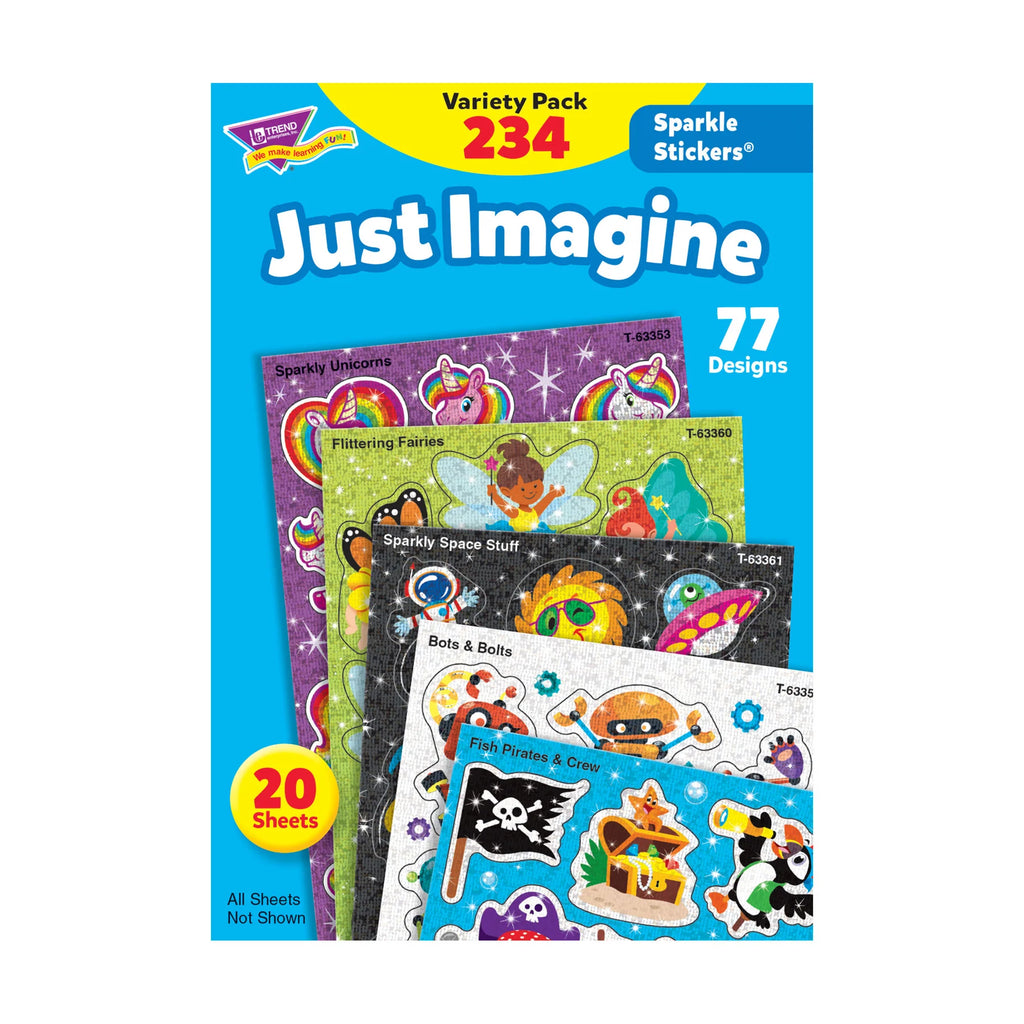 Just Imagine Sparkle Stickers® Variety Pack – CM School Supply