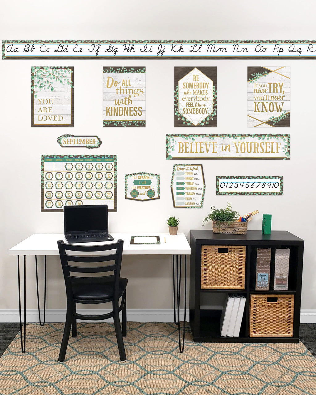 Eucalyptus Classroom At Home Décor Kit – CM School Supply
