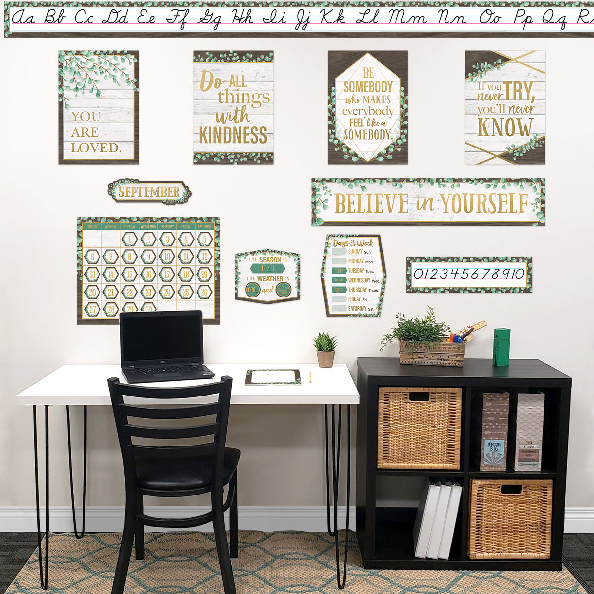 Eucalyptus Classroom At Home Décor Kit — CM School Supply