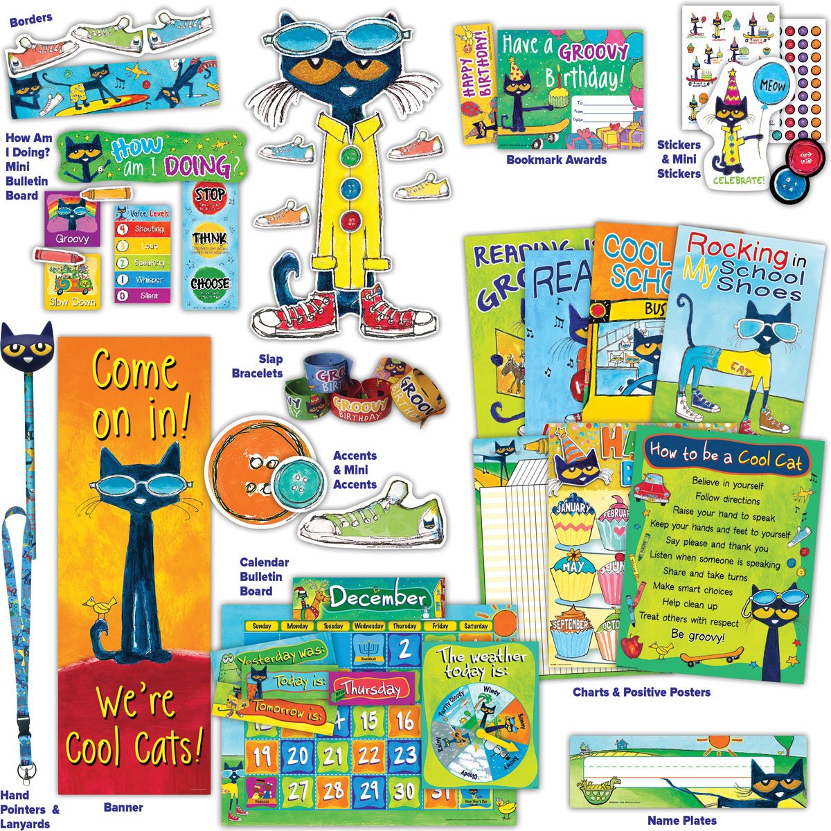 Pete The Cat Classroom Environment Theme — CM School Supply