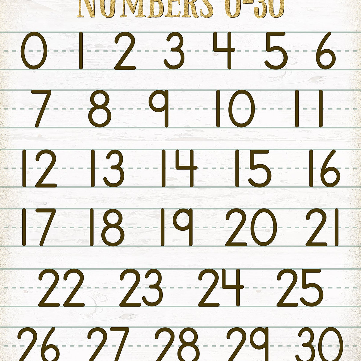 Eucalyptus Numbers 0-30 Chart — CM School Supply