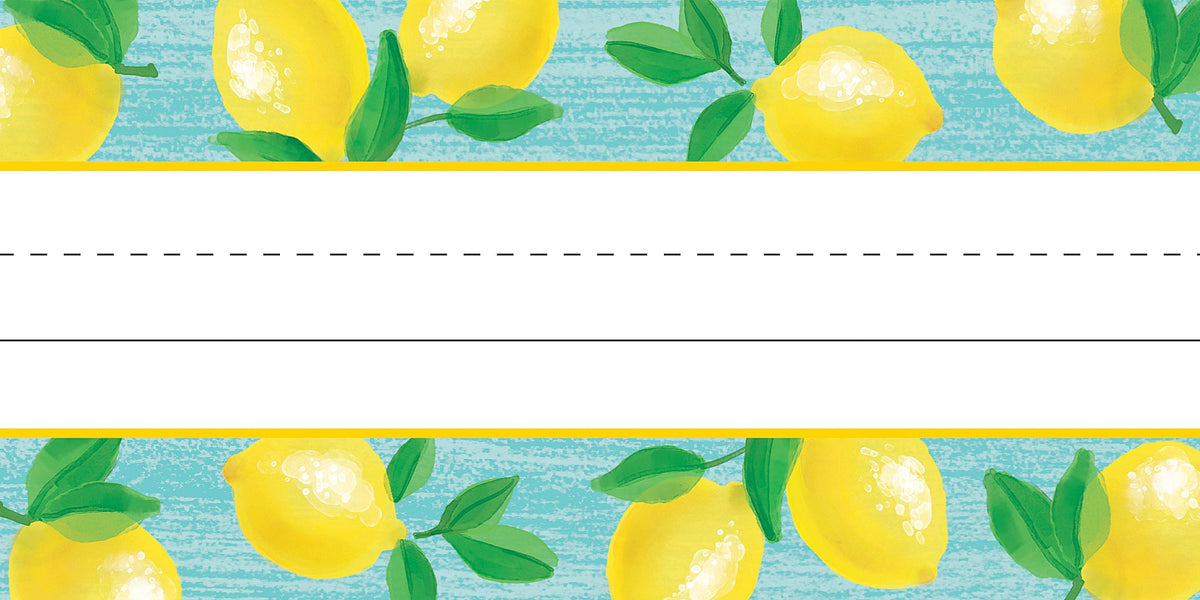 Lemon Zest Flat Name Plates — CM School Supply
