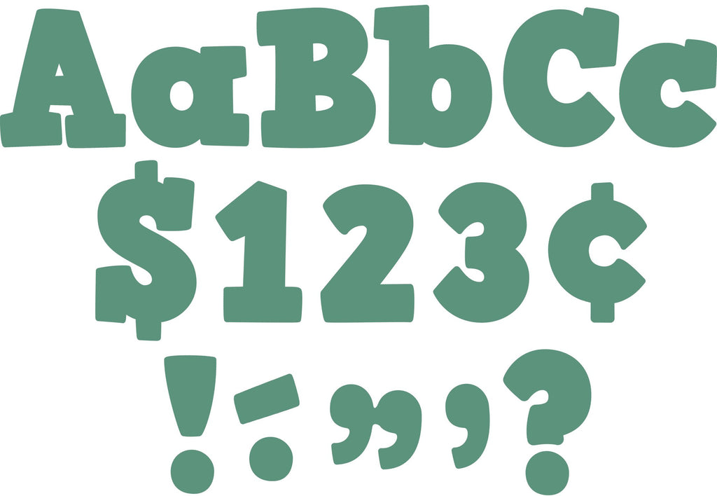 Eucalyptus Green 4" Bold Block Letters Combo Pack – CM School Supply