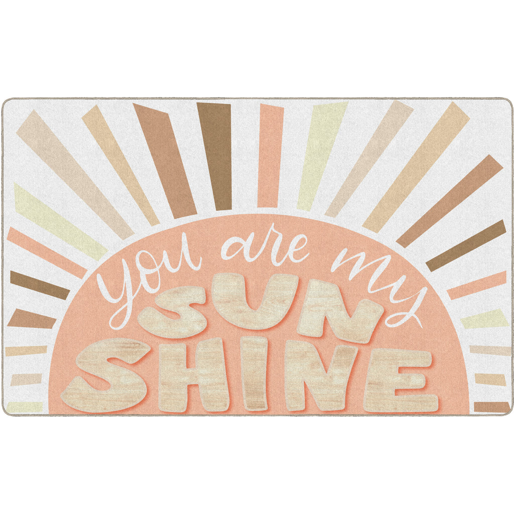 Boho Rainbow Classroom Rug | "You Are My Sunshine" Rug – CM School Supply