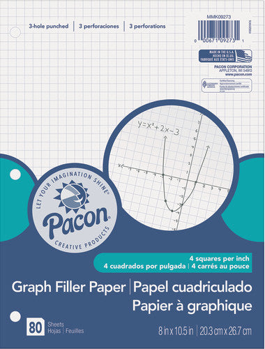 Graph Paper, 1/4" grid ruling, 80 sheets – CM School Supply
