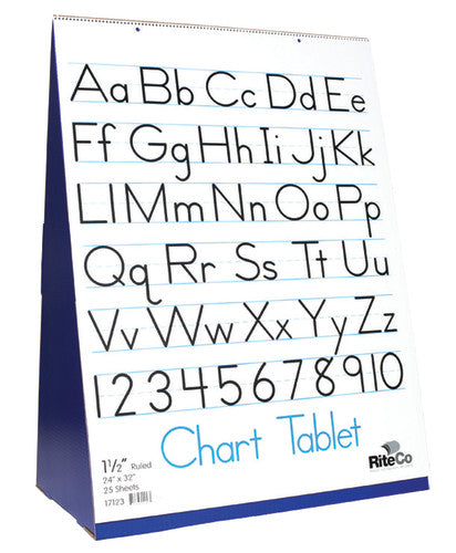 Spiral-Bound Flip Chart Stand with 1/2" Ruled Chart Tablet – CM School ...