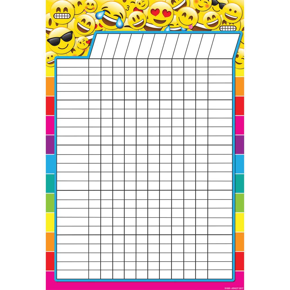 Smart Poly® Chart 13"X19", Emoji Incentive *Grommett – CM School Supply