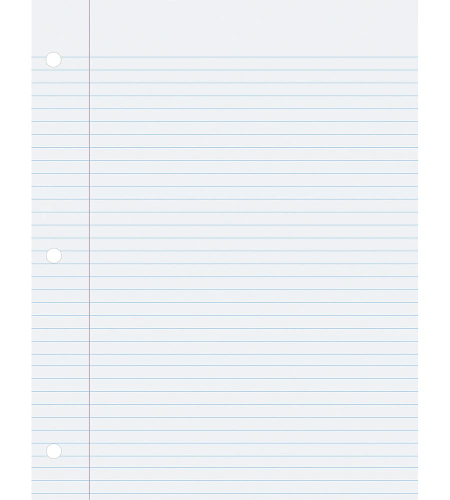 Composition Paper White, 3-Hole Punched, Red Margin 500 Sheets — CM ...