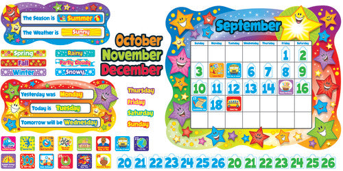 Star Calendar Bulletin Board Set – CM School Supply
