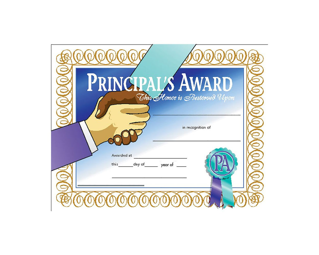 Principal's Award Certificate, 8.5" x 11" - Pack of 30 – CM School Supply