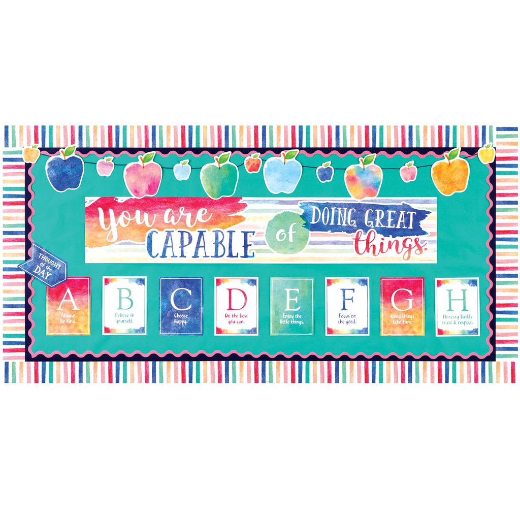 Watercolor Inspiration Bulletin Board Kit – CM School Supply