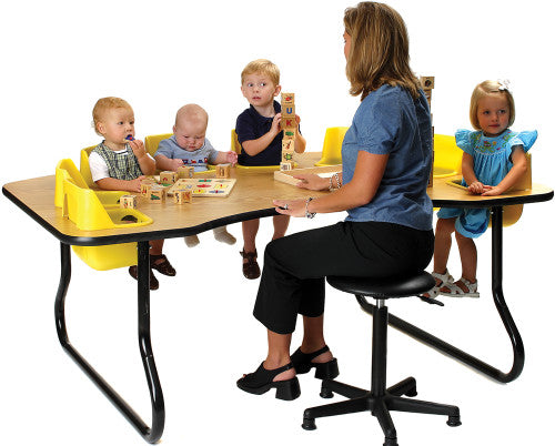 8-Seat Toddler Table, Light Oak Table Top with Sand Seats – CM School ...